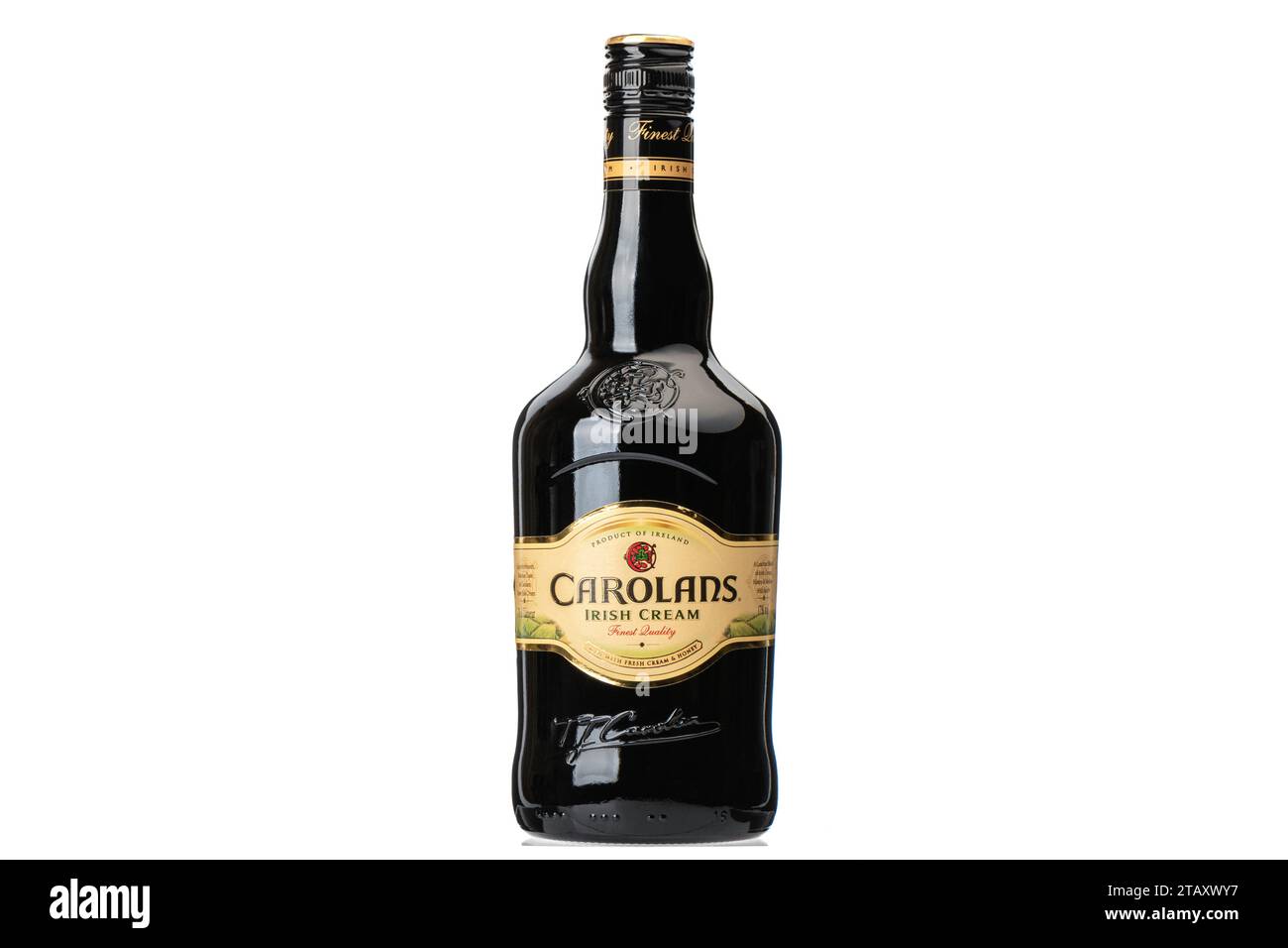 Moscow, Russia - November 30, 2023: Full bottle of Carolans Irish cream ...