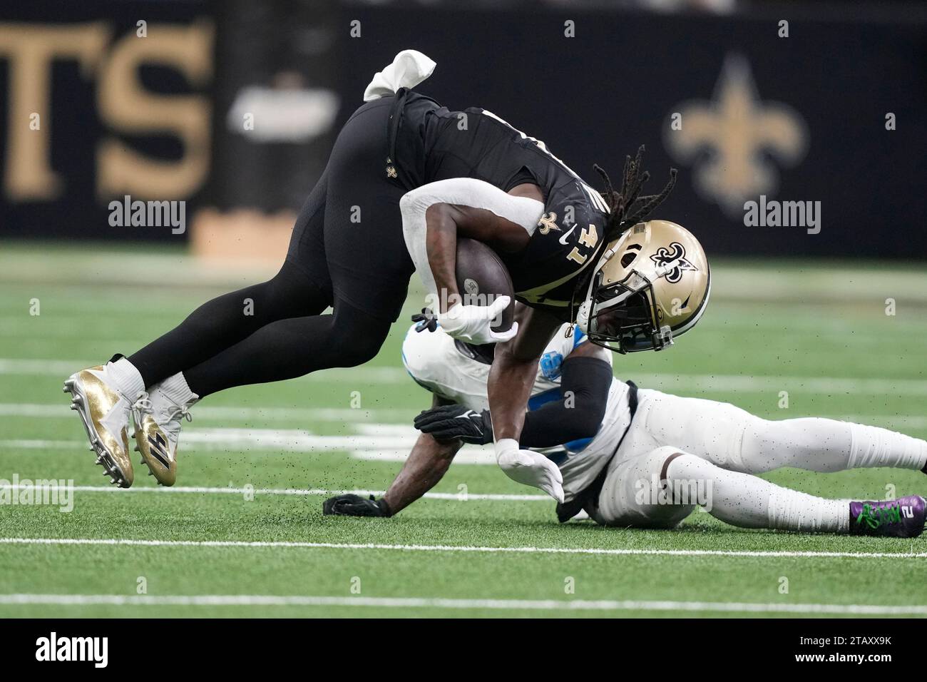 Detroit Lions cornerback Jerry Jacobs tackles New Orleans Saints ...