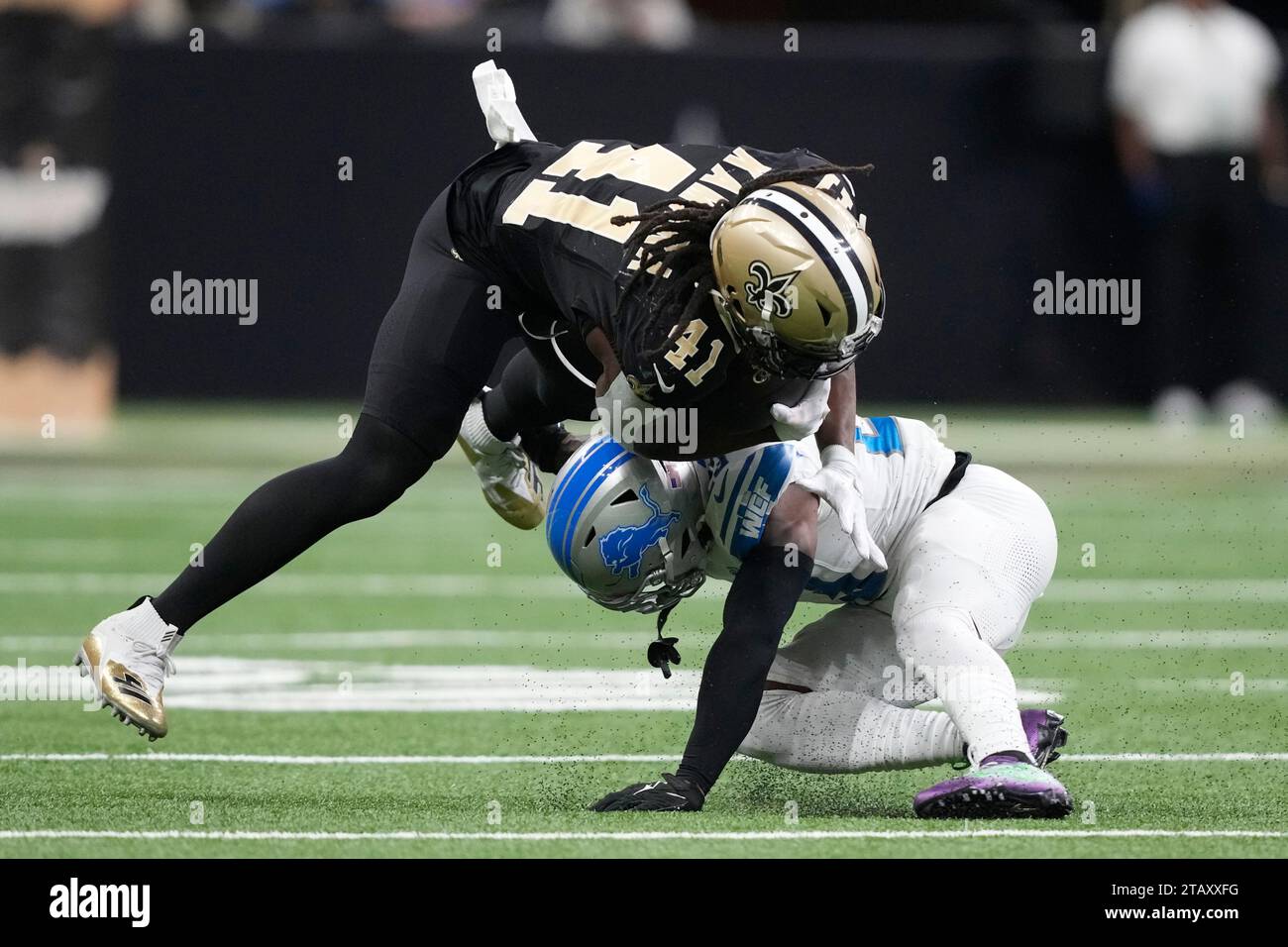 Detroit Lions cornerback Jerry Jacobs tackles New Orleans Saints ...