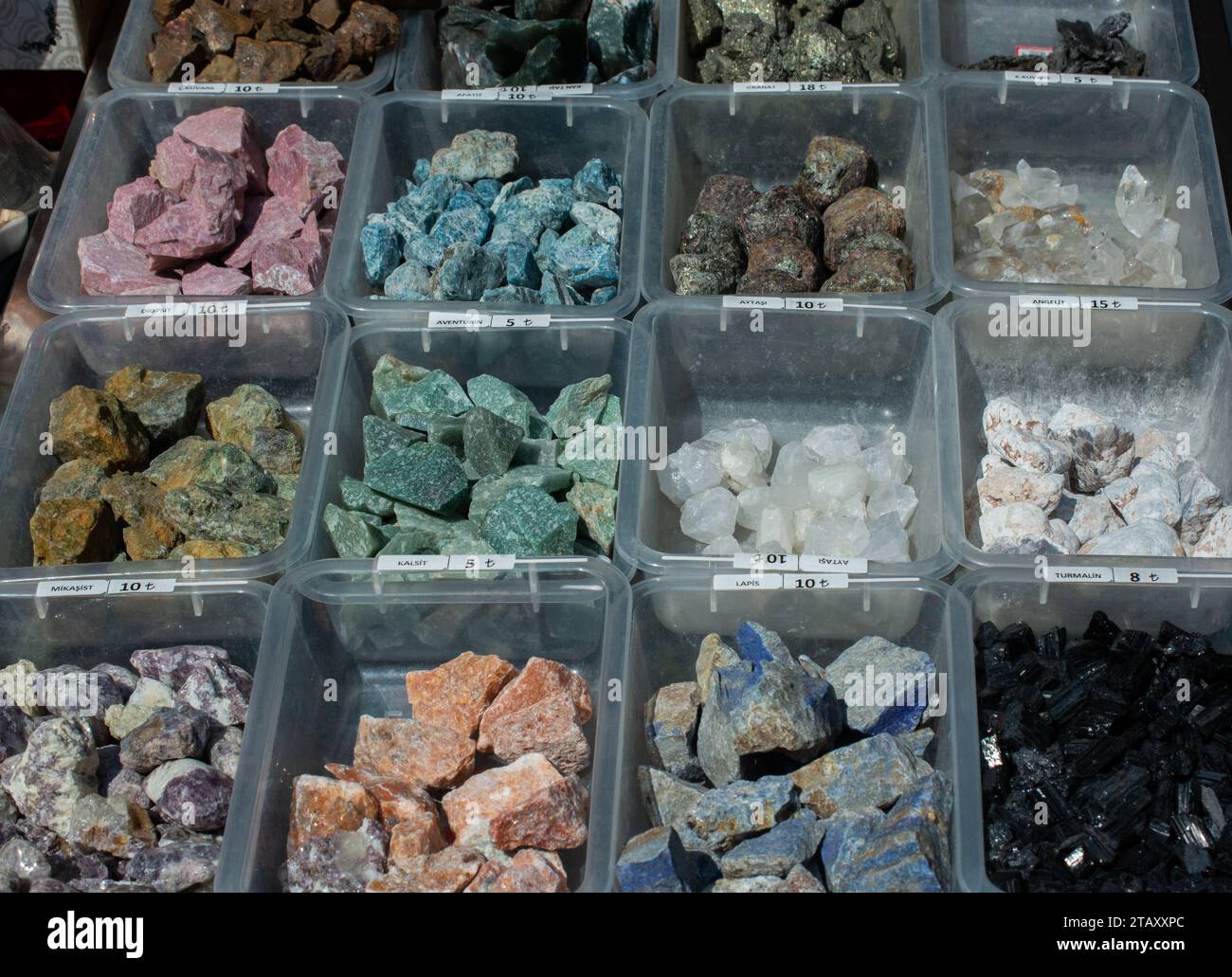 Set of natural various mineral gemstones of various color Stock Photo ...