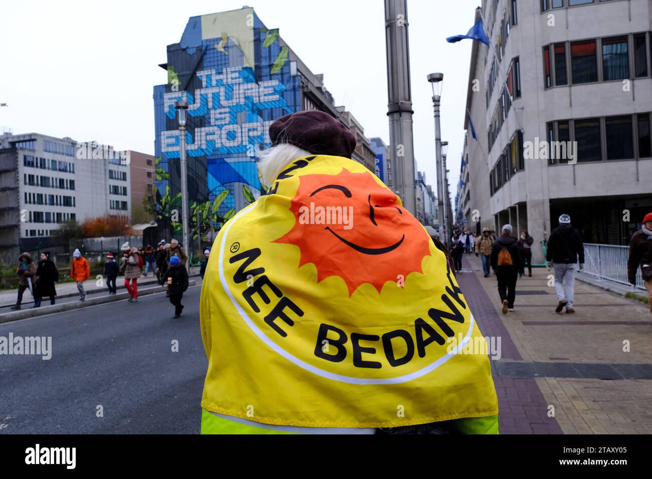 Brussels, Belgium. 03rd Dec, 2023. People take part in a climate ...