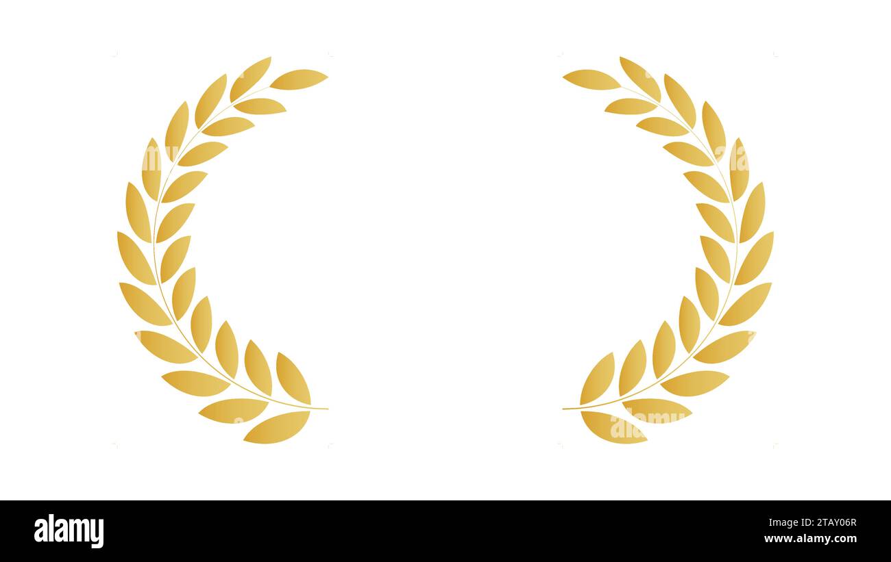Golden laurel wreath in festival award style Stock Vector Image & Art ...