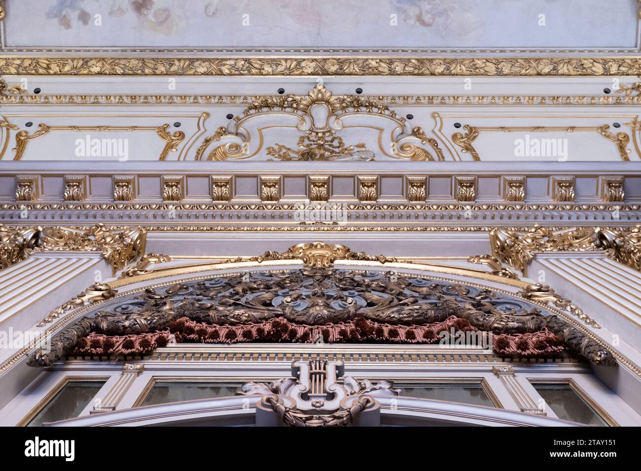 Argentina, Buenos Aires. The Teatro Colón, historic opera house is ...