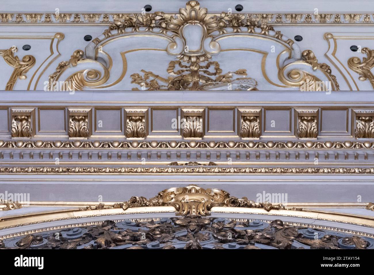 Argentina, Buenos Aires. The Teatro Colón, historic opera house is ...