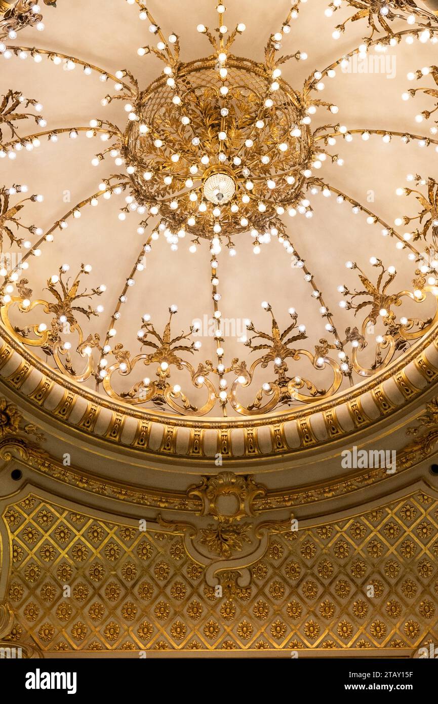 Argentina, Buenos Aires. The Teatro Colón, historic opera house is ...