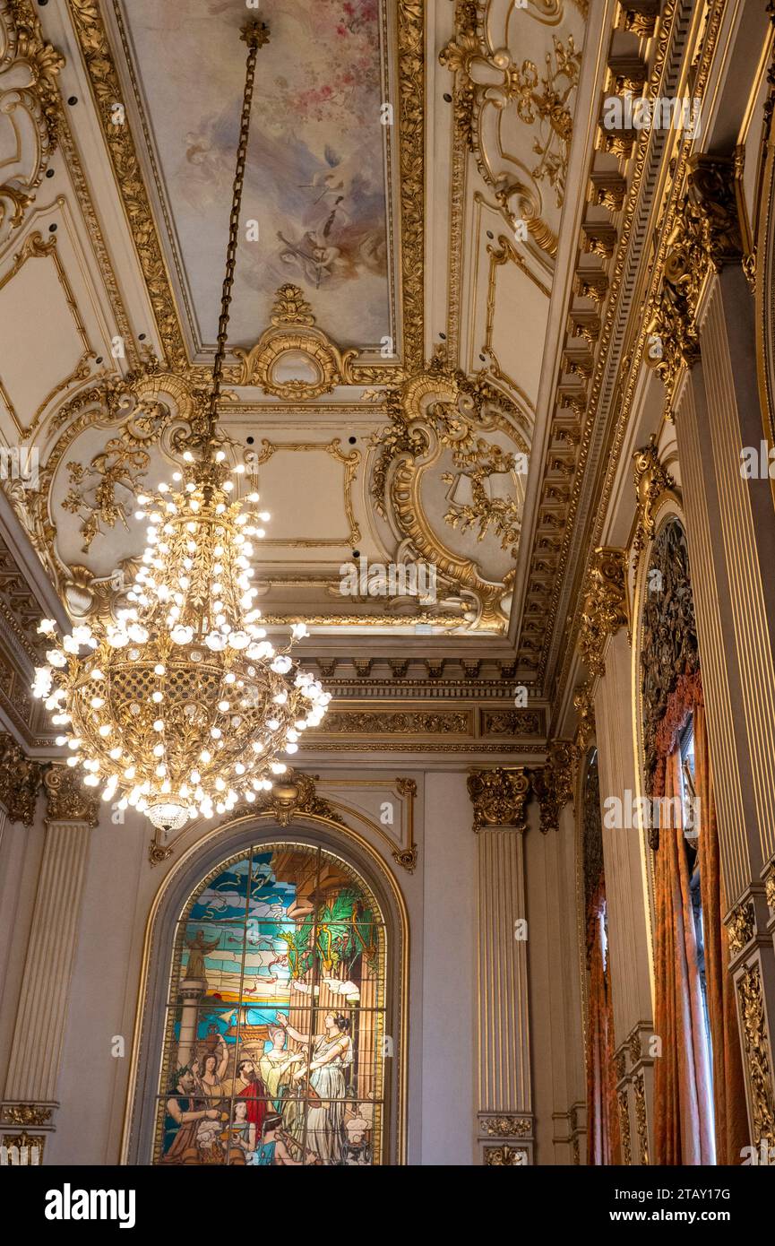 Argentina, Buenos Aires. The Teatro Colón, historic opera house is ...