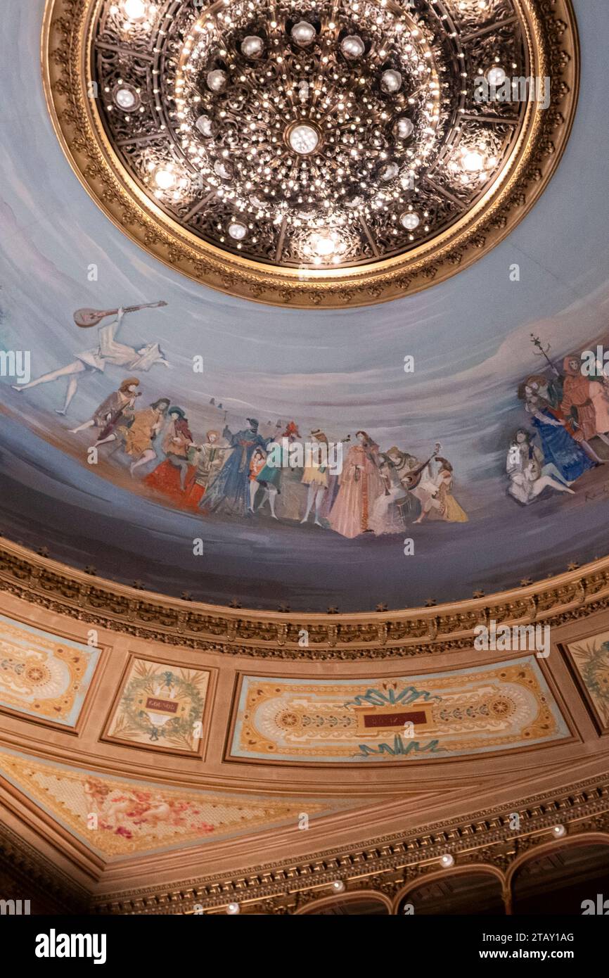 Argentina, Buenos Aires. The Teatro Colón, historic opera house is ...