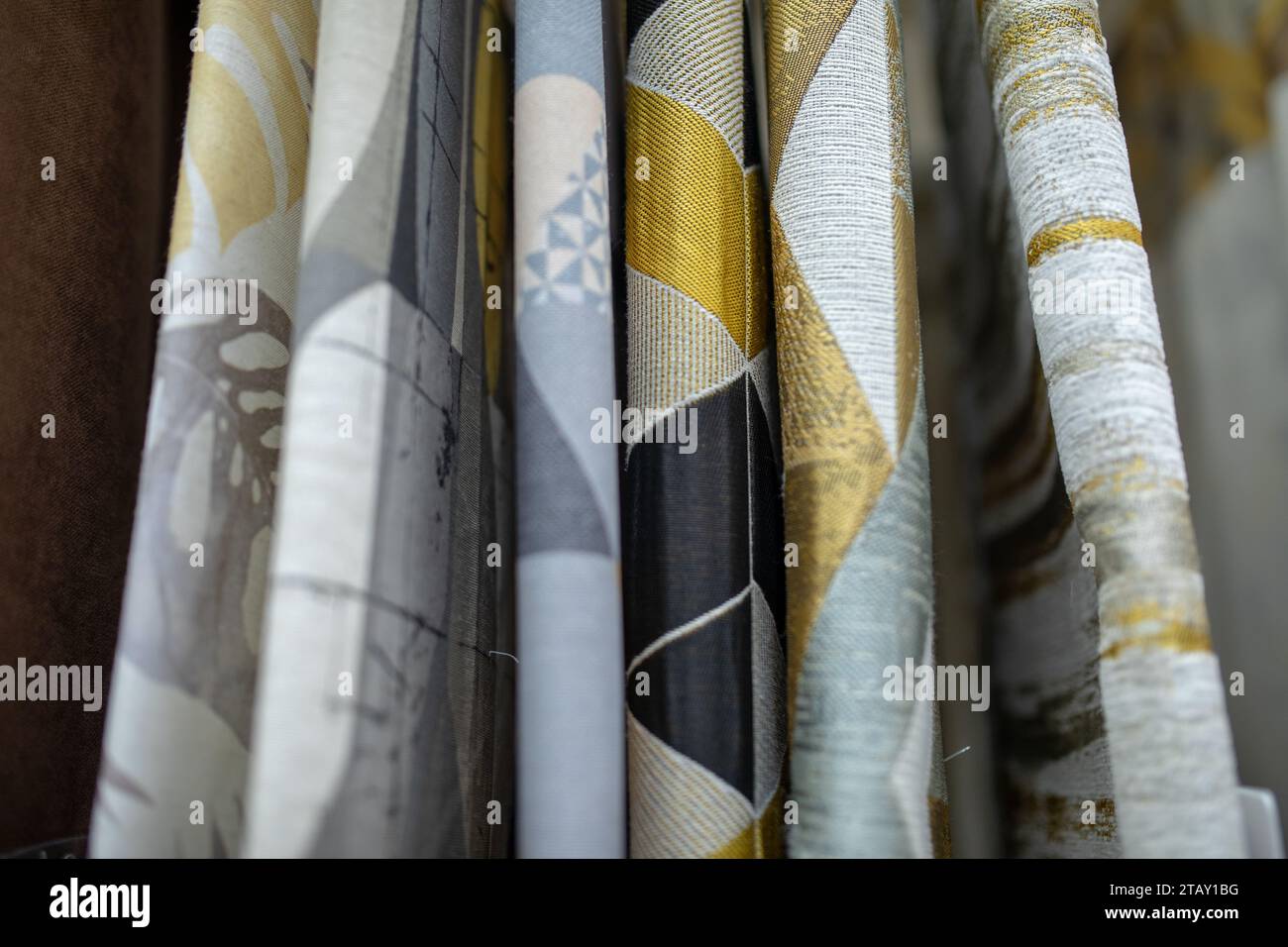 Large selection of curtain, curtain fabrics with various patterns in ...