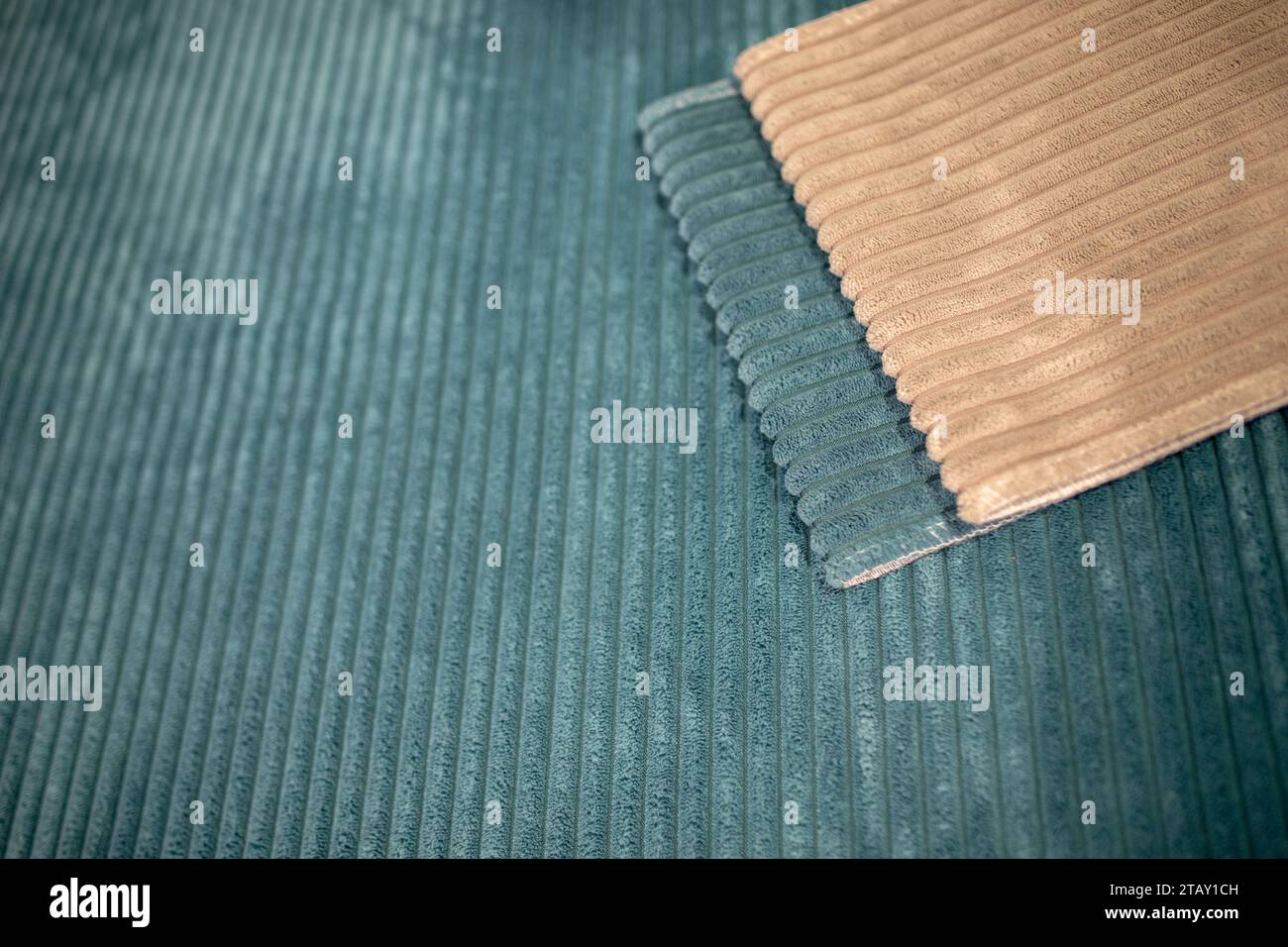 Calm turquoise ribbed velour and its accompanying color. Collection of ...