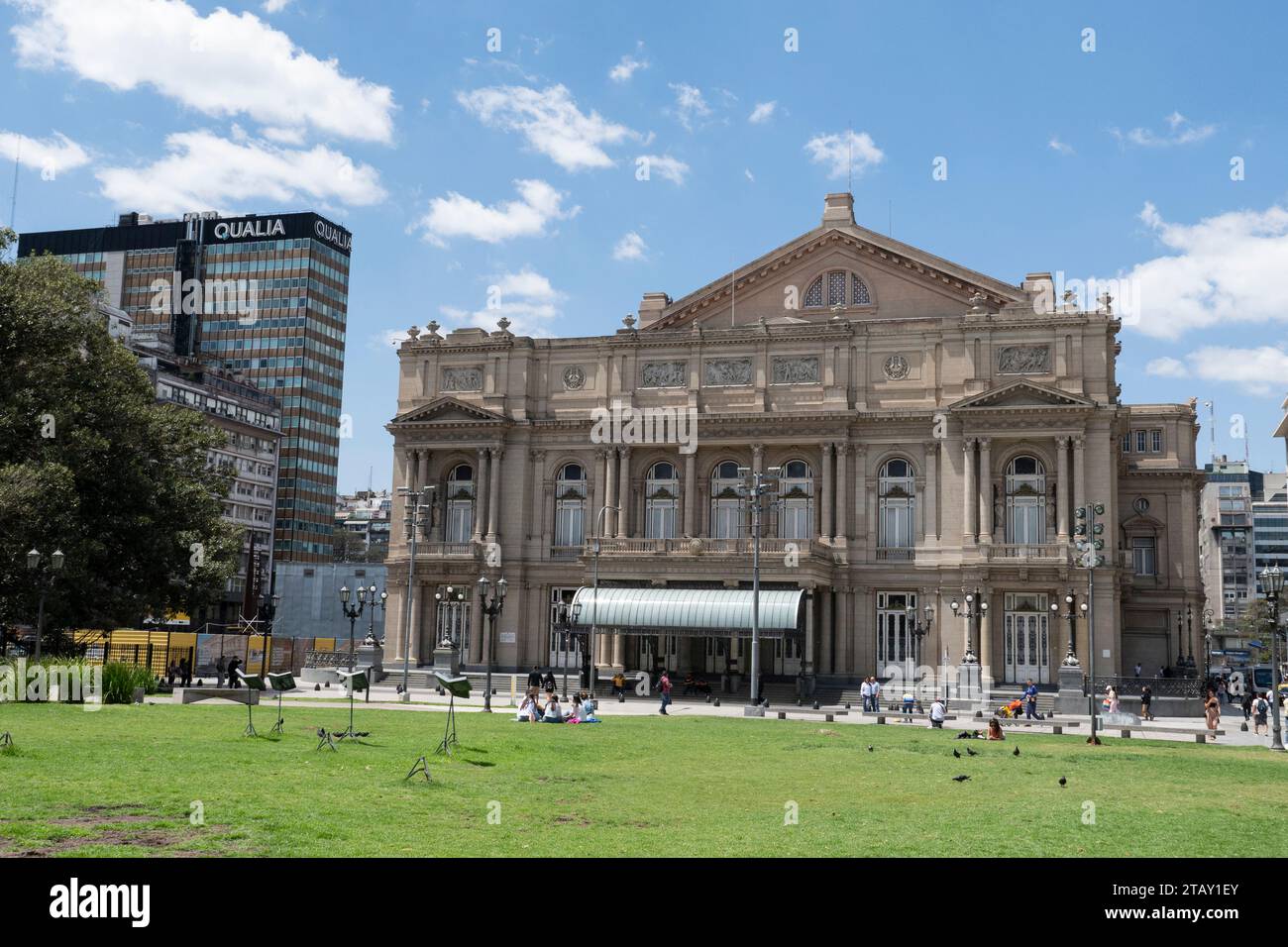 Argentina, Buenos Aires. The Teatro Colón, historic opera house is ...
