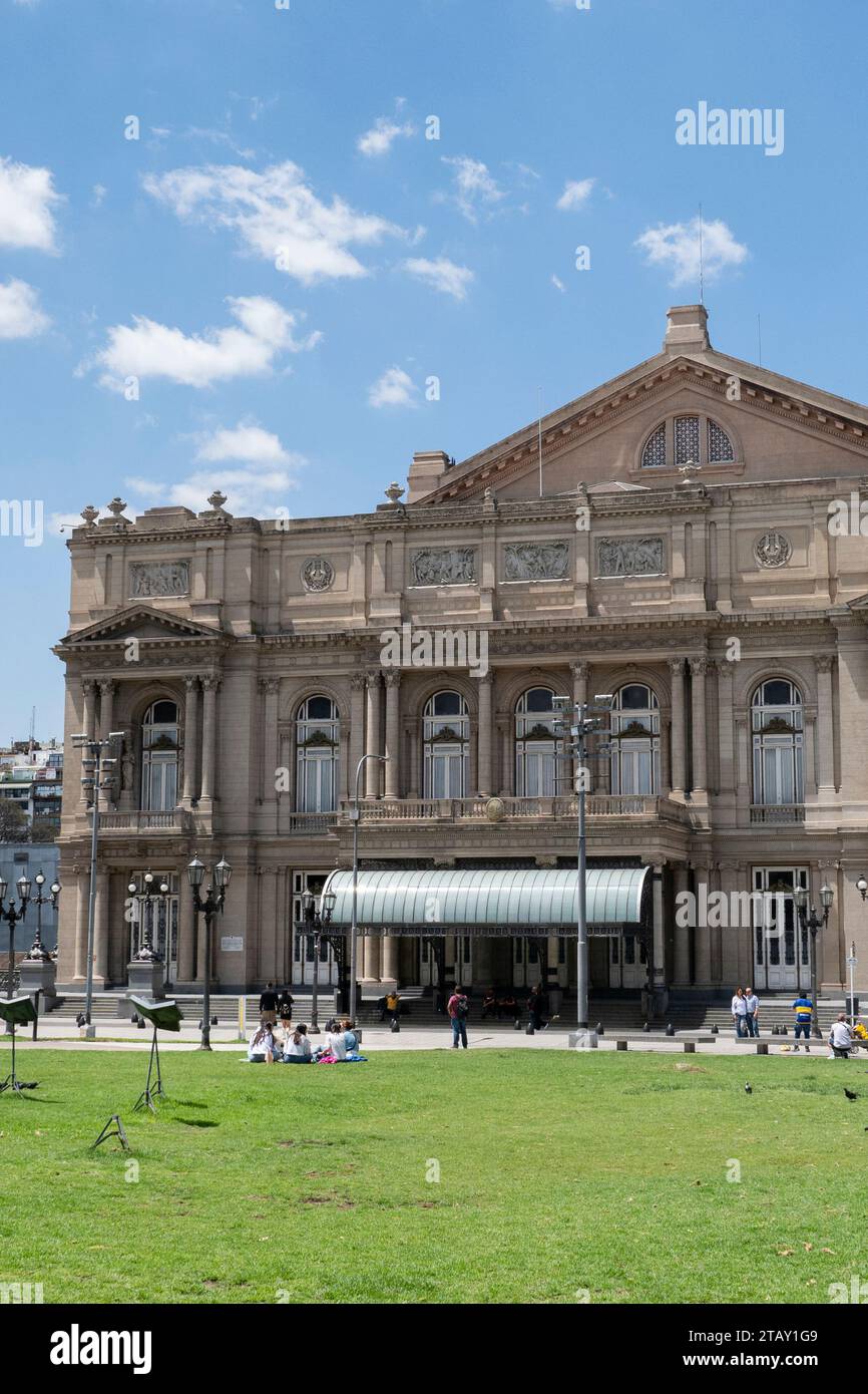 Argentina, Buenos Aires. The Teatro Colón, historic opera house is ...