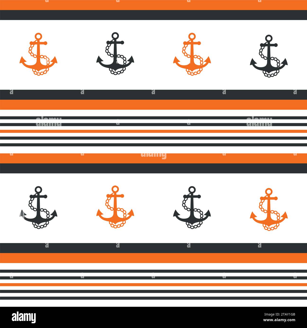 Anchor seamless pattern vector vectors Stock Vector Images - Alamy