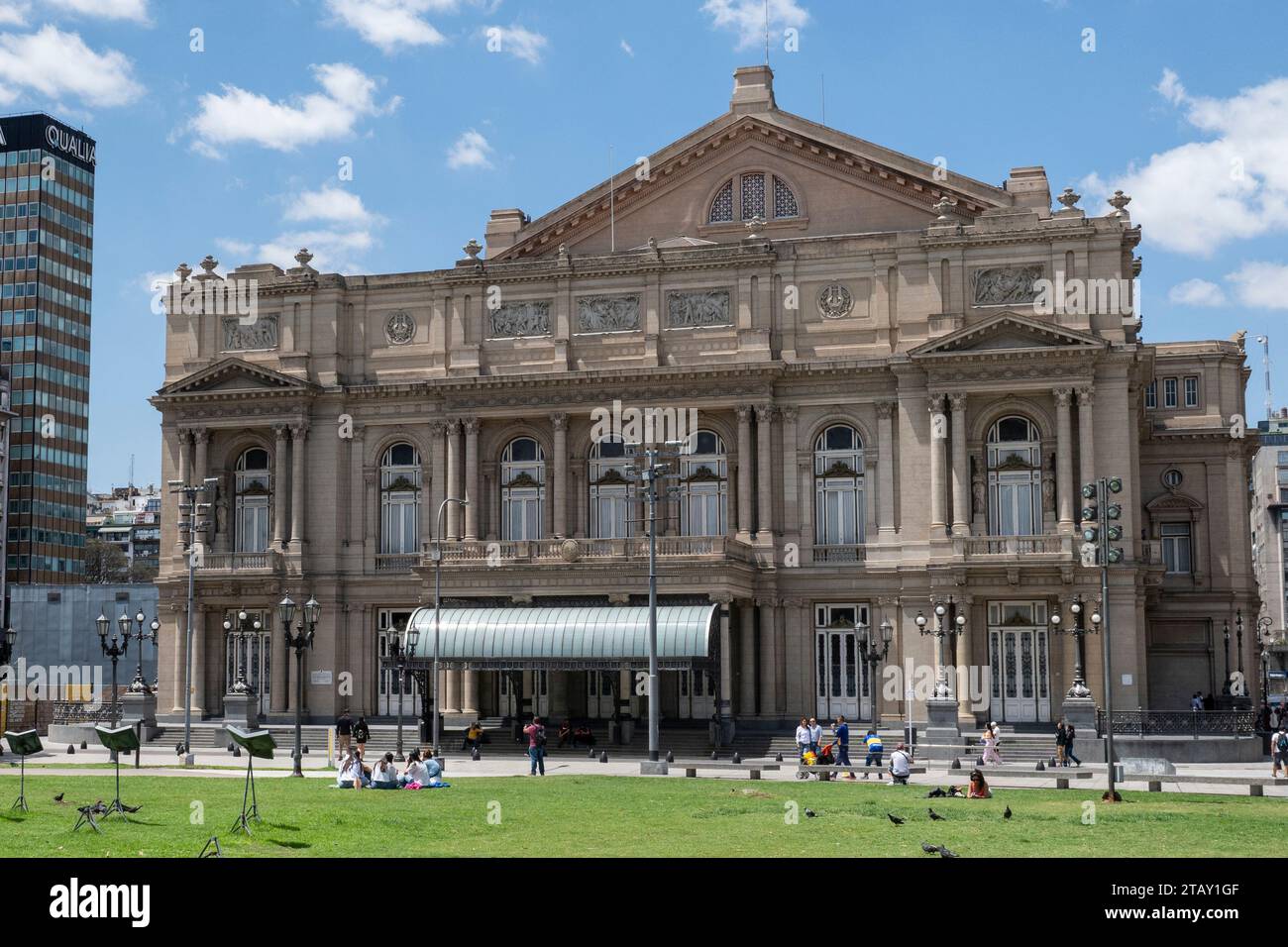 Argentina, Buenos Aires. The Teatro Colón, historic opera house is ...