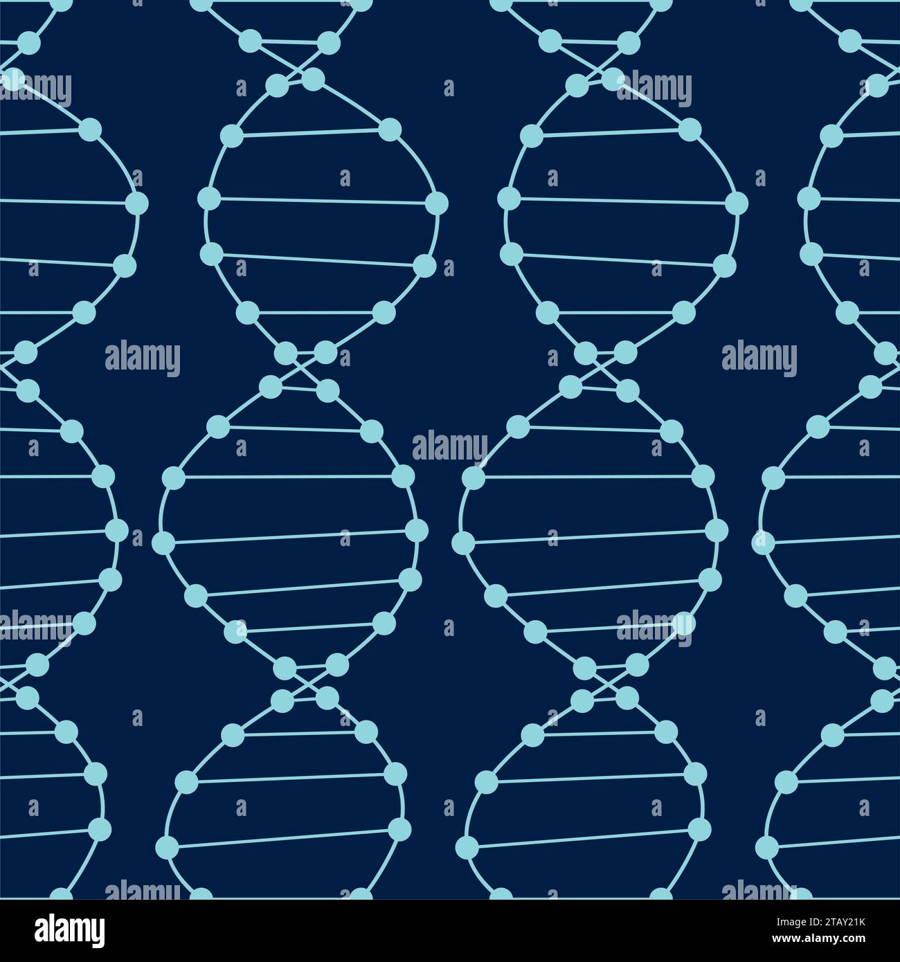 Dna seamless pattern. Blue Dna science background. Vector illustration ...