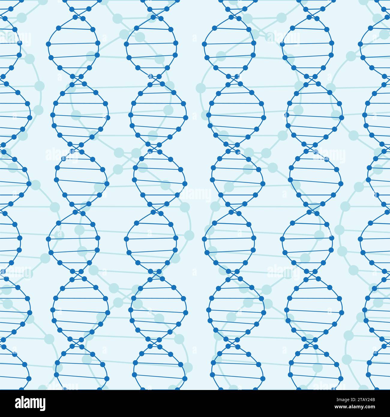 Dna seamless pattern. Blue Dna science background. Vector illustration ...