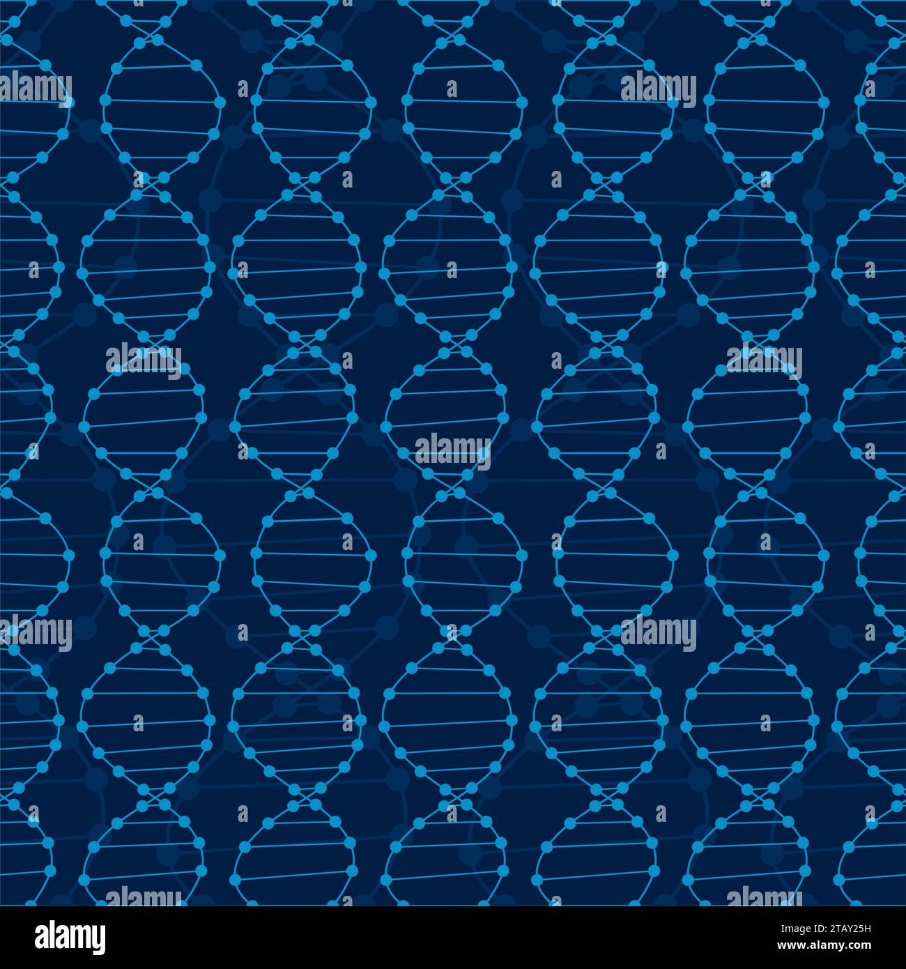 Dna seamless pattern. Blue Dna science background. Vector illustration ...