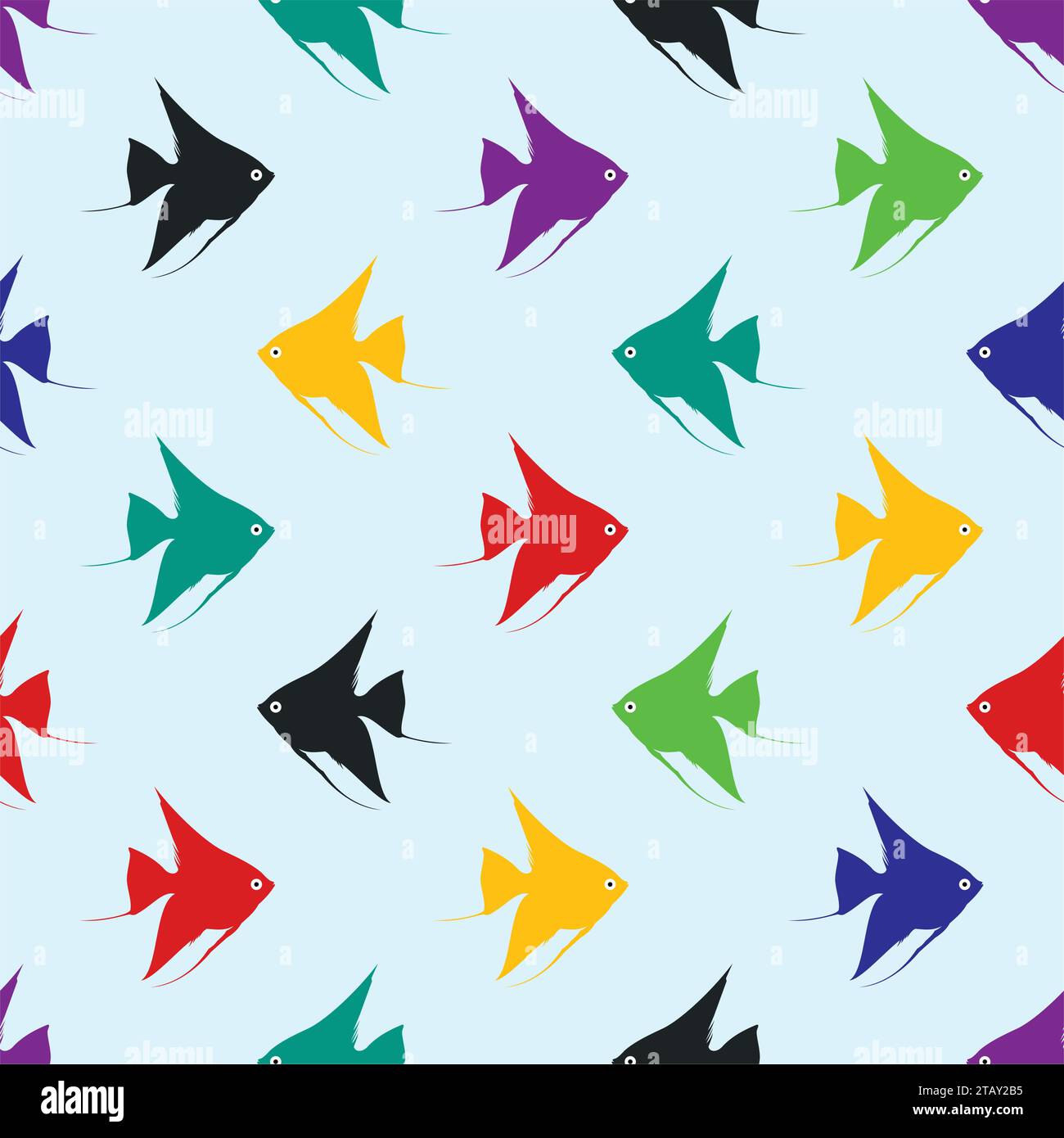 Vector seamless pattern with fishes. Vector Illustration Stock Vector ...