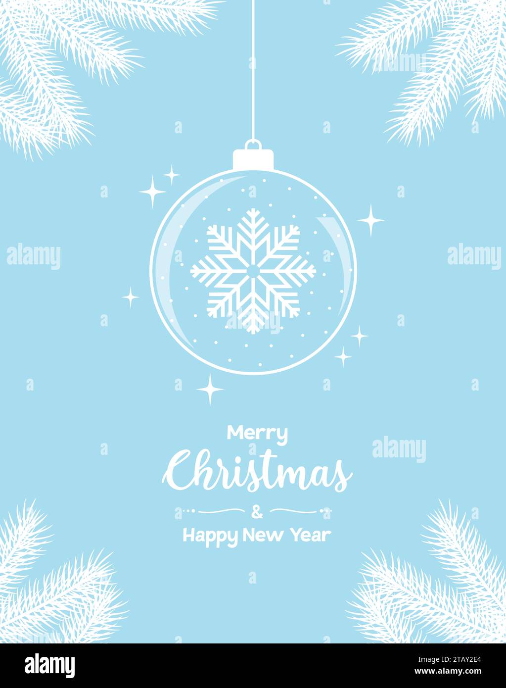 Spruce branches on snow Stock Vector Images - Alamy