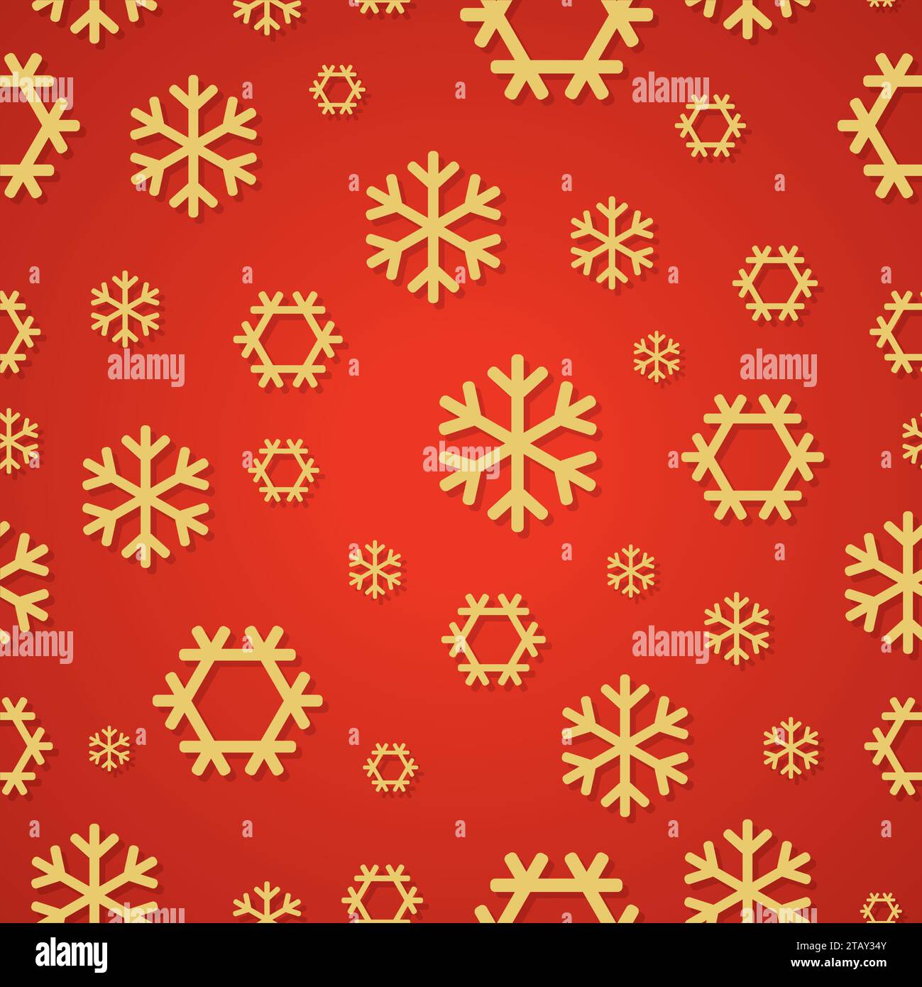 Red Snowflakes pattern for continuous replicate. Vector illustration ...
