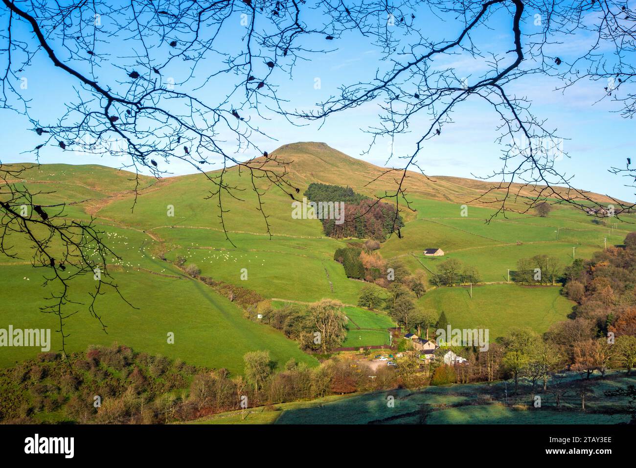 Shutlingsloe hill near the village of Wildboarclough in the English ...