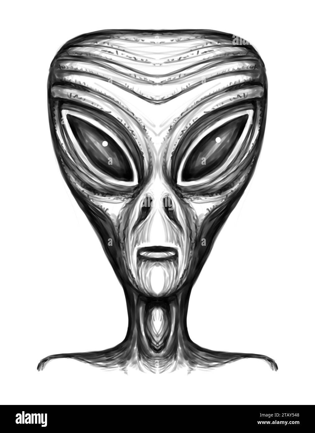 Alien creature - digital painting Stock Photo - Alamy