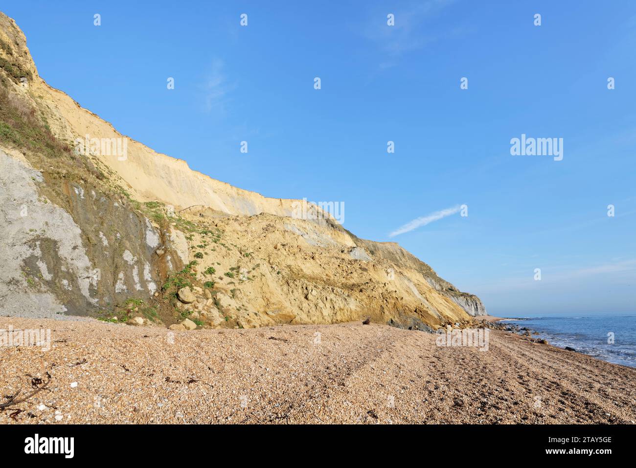Collapsed section of 200 metre high sandstone cliff, one of the biggest ...