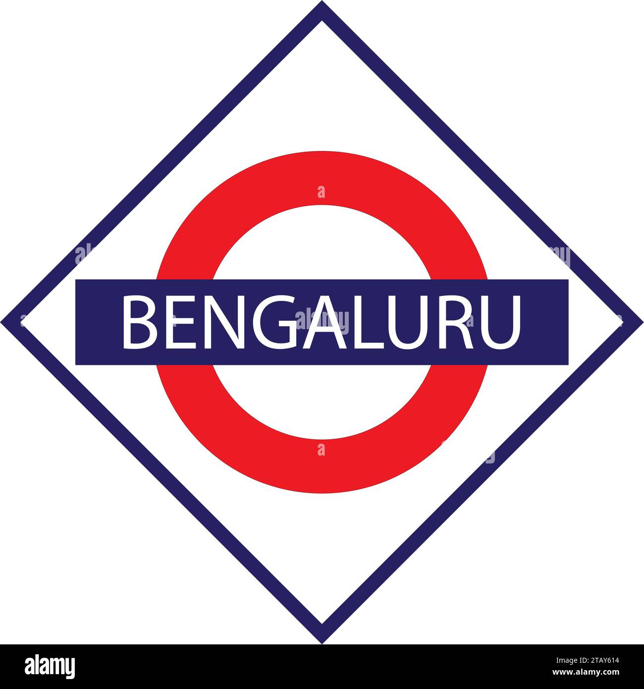 Bengaluru junction railways name board isolated on white Stock Vector ...