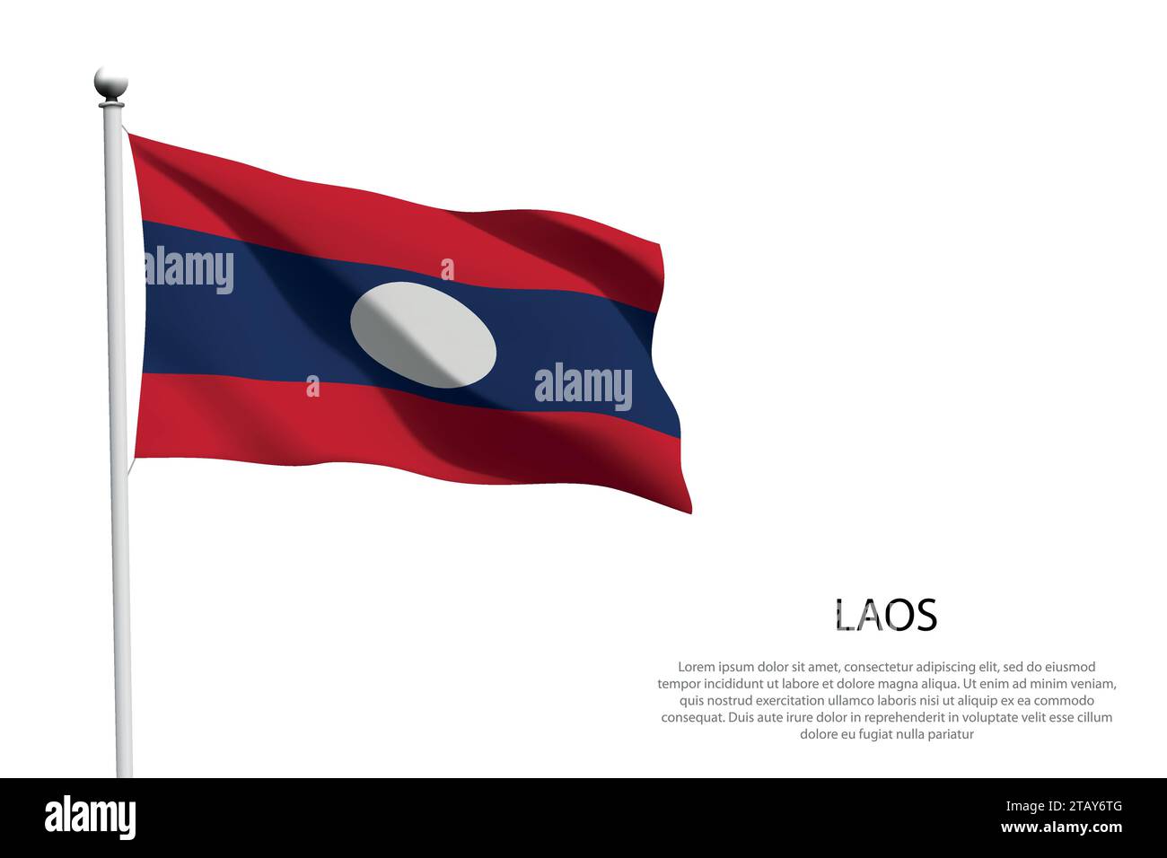 Flag laos hi-res stock photography and images - Alamy