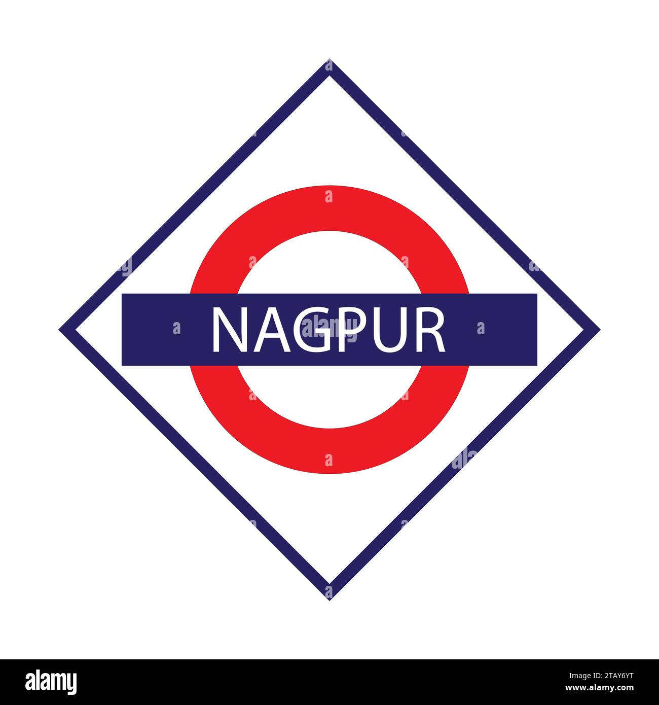 Nagpur junction railways name board isolated on white Stock Vector ...