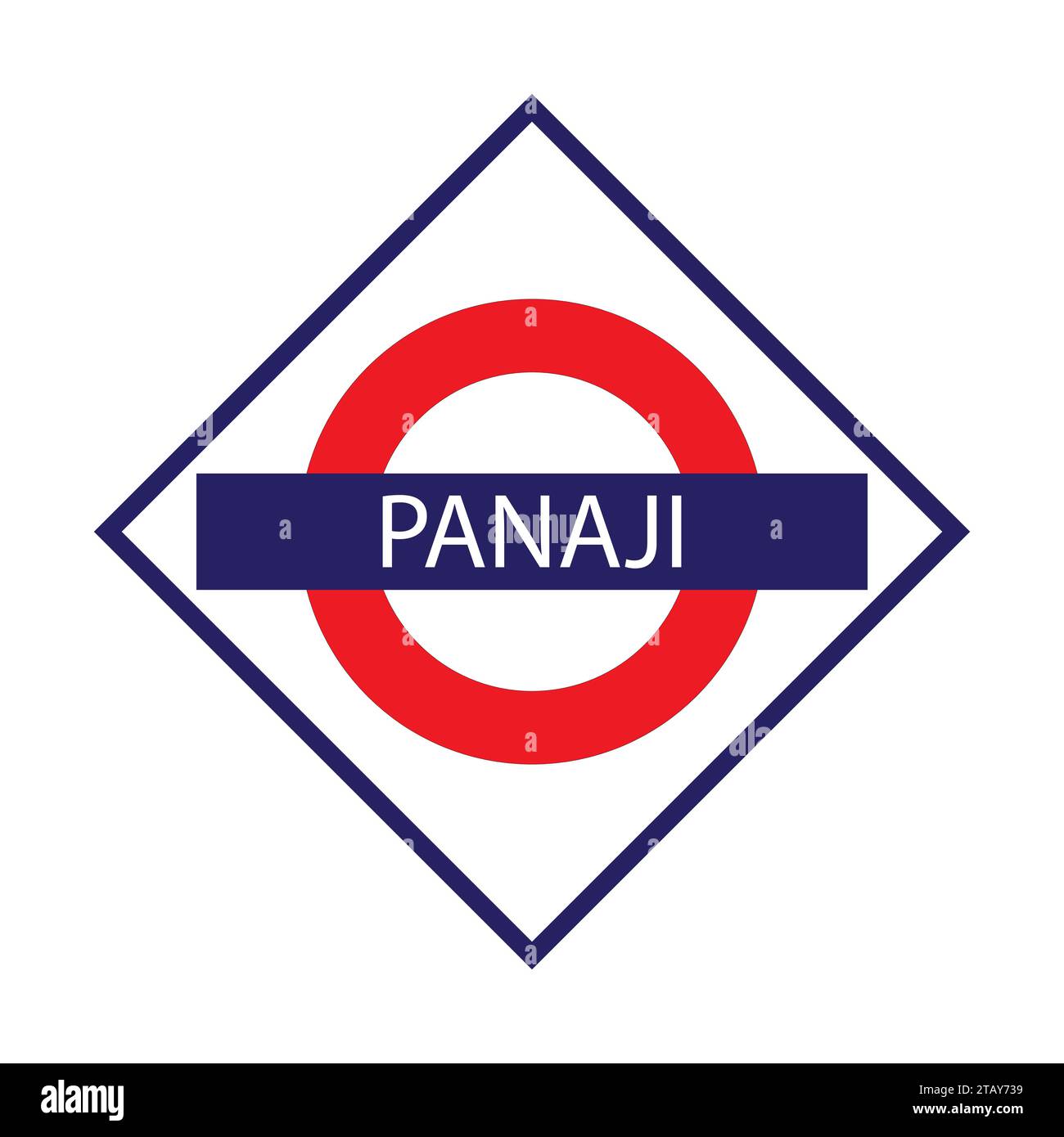 Panaji junction railways name board isolated on white Stock Vector ...