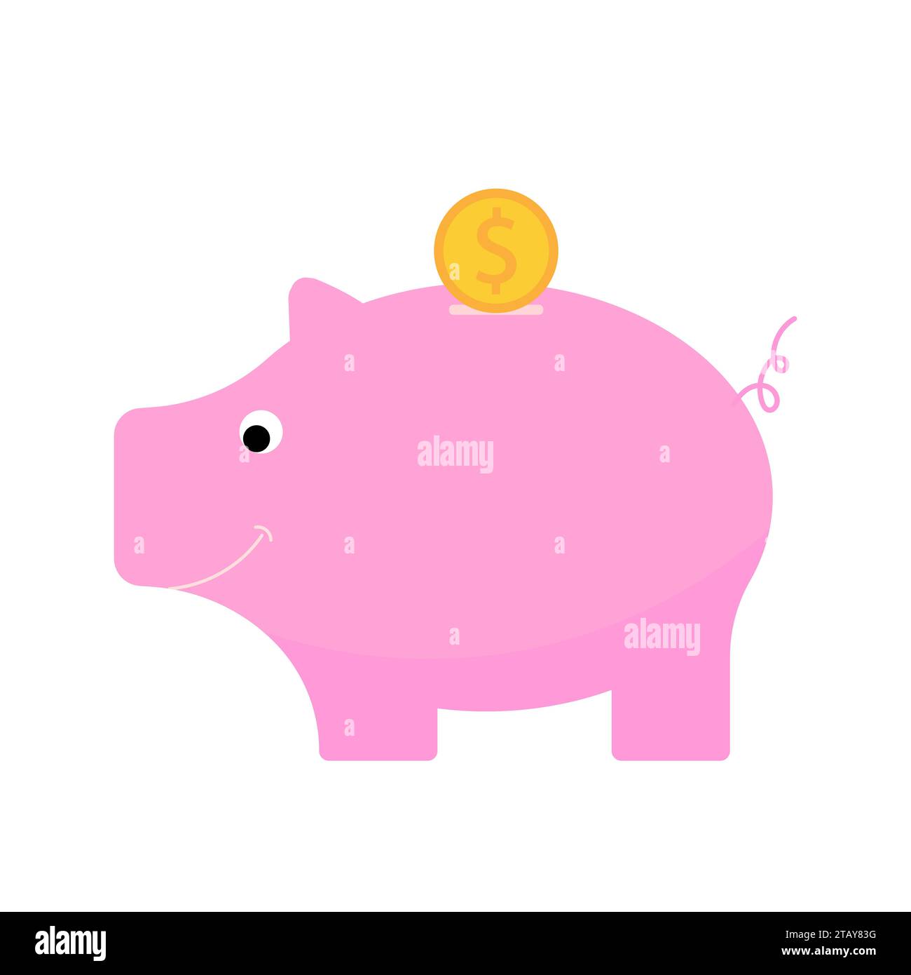 Piggybank icon vector vectors Cut Out Stock Images & Pictures - Alamy