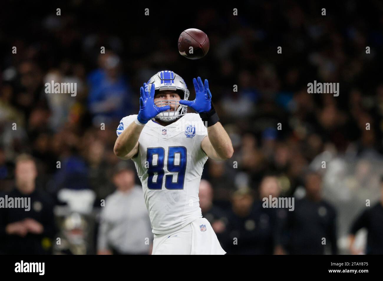 Detroit Lions tight end Brock Wright (89) catches a pass during the ...