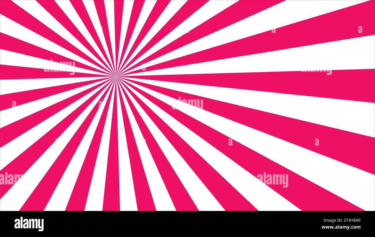 vintage pink with white sun burst background with colourful stripes and ...