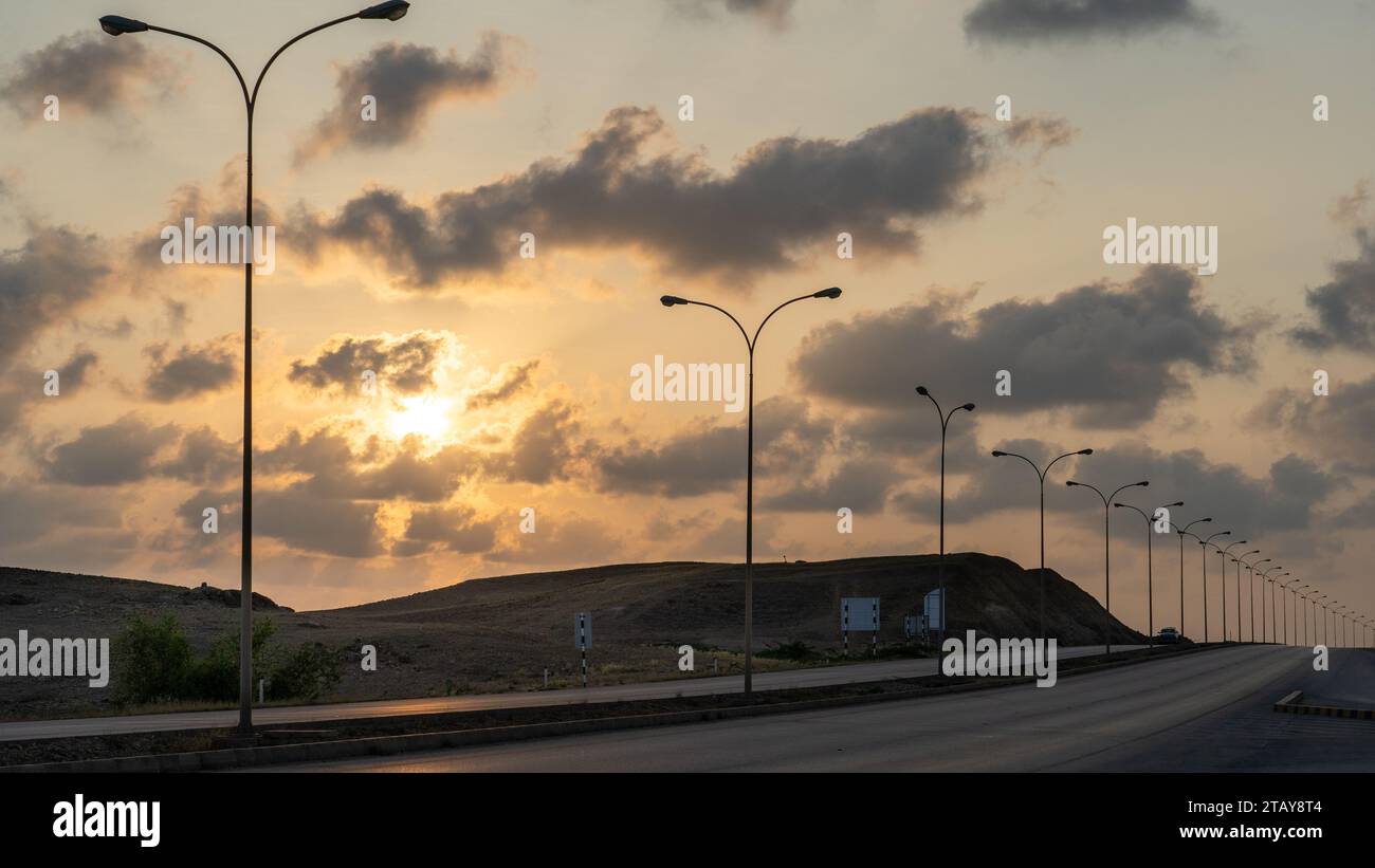 Salalah, Oman- November 11,2023- beautiful roads of salalah filled with ...