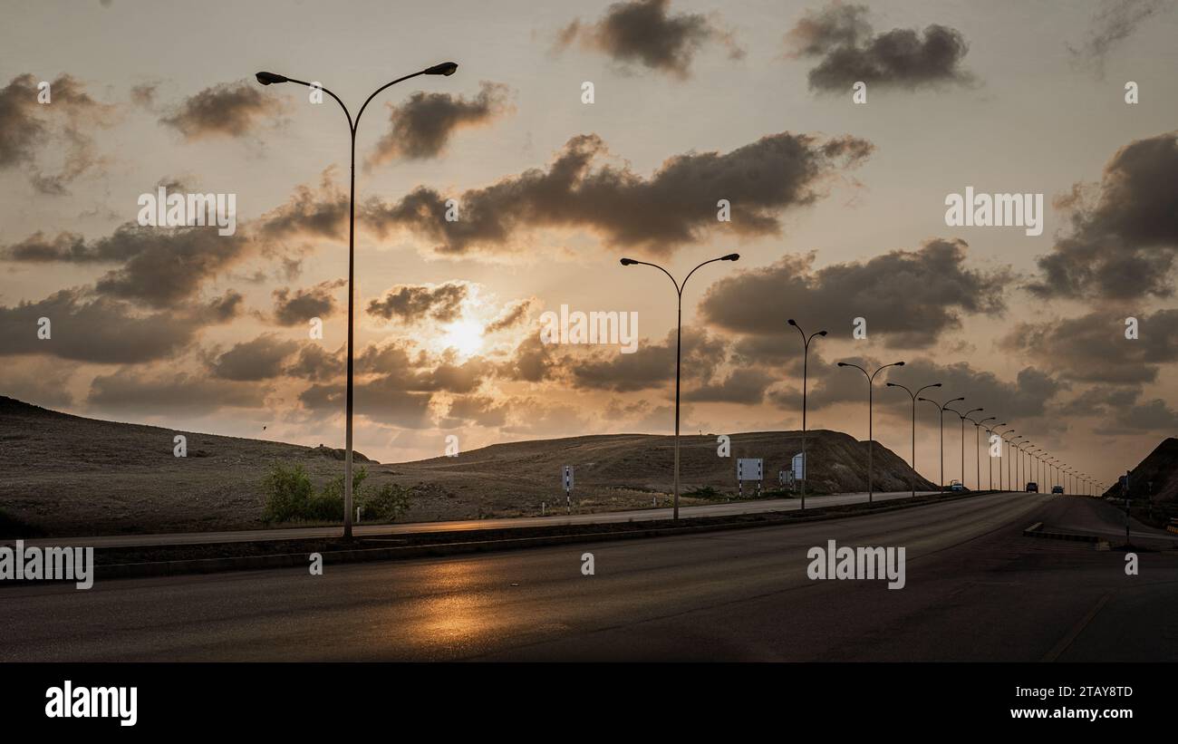 Salalah, Oman- November 11,2023- beautiful roads of salalah filled with ...