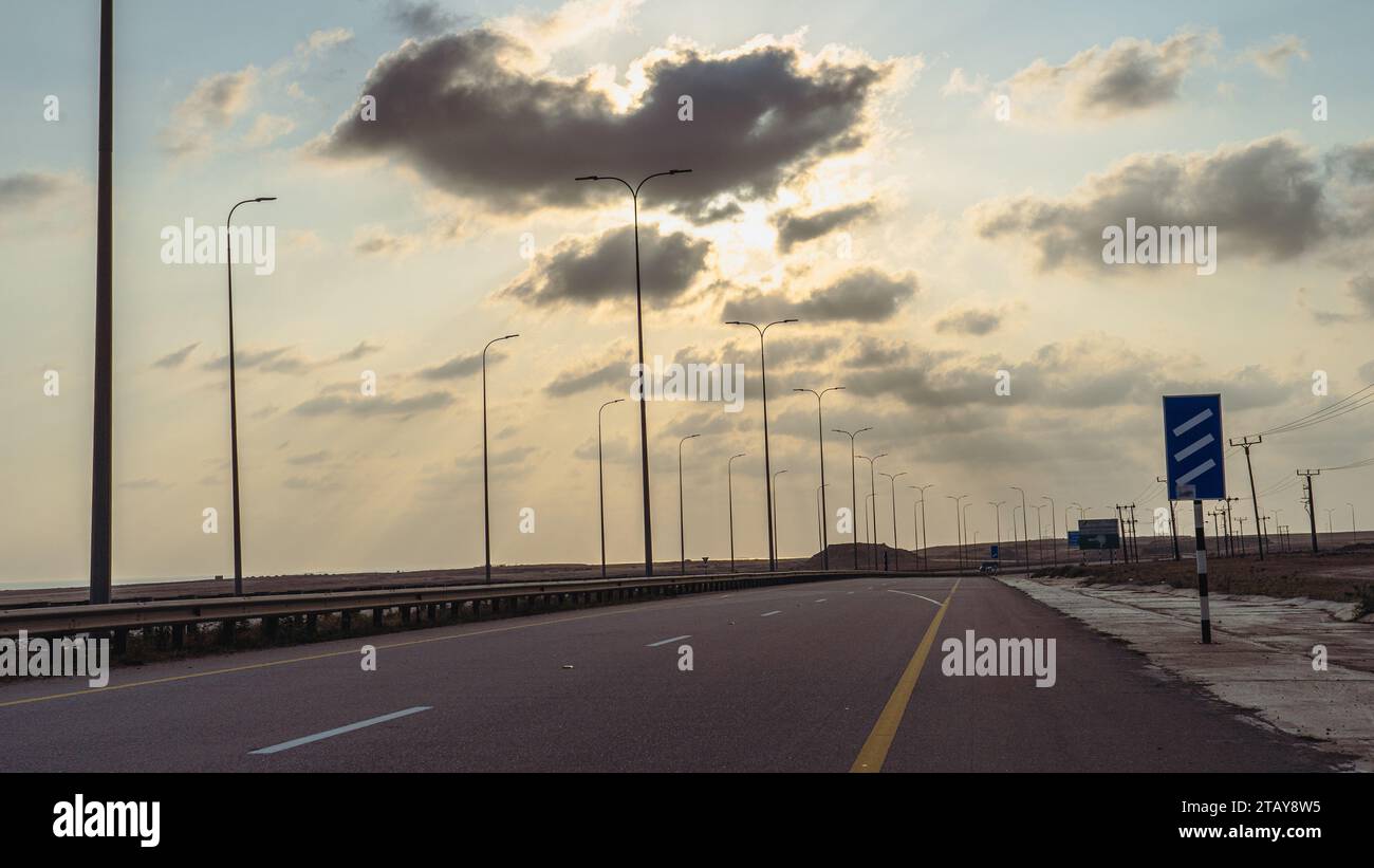 Salalah, Oman- November 11,2023- beautiful roads of salalah filled with ...