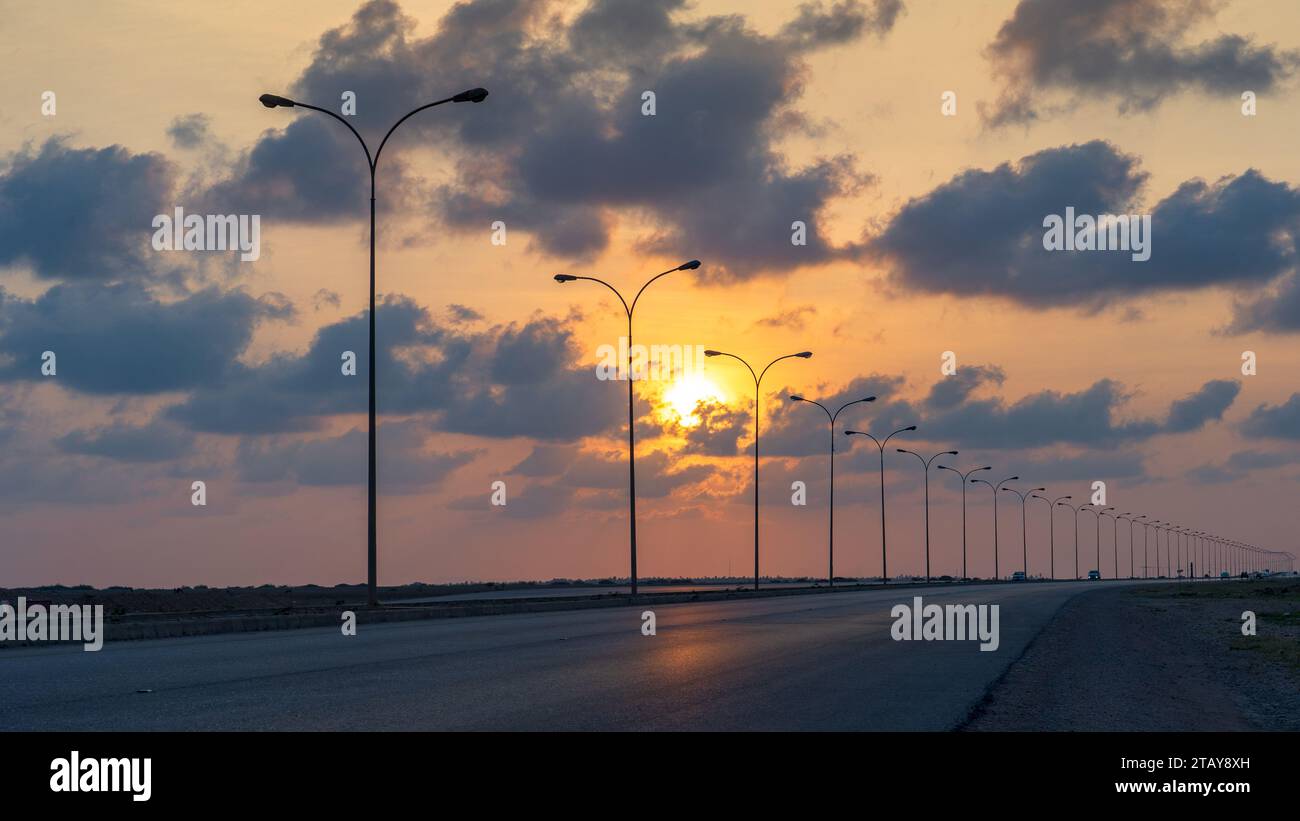 Salalah, Oman- November 11,2023- beautiful roads of salalah filled with ...