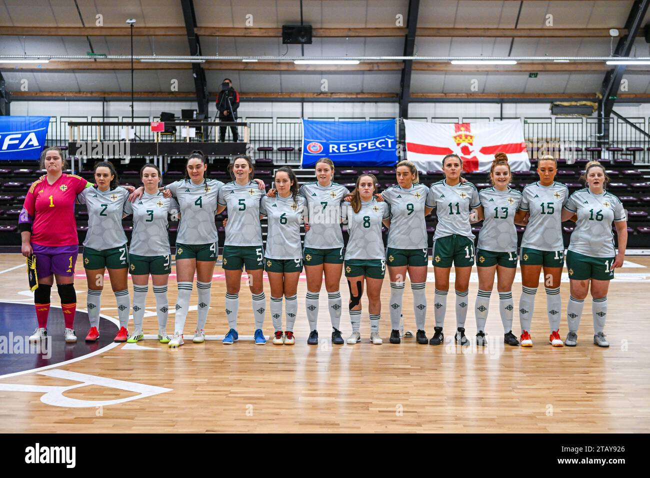 Line-up North-Ireland ( Alice Harkness-Armstrong (1) of North-Ireland ...