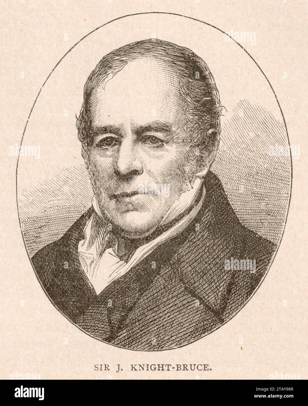 Engraving of sir James Knight-Bruce from the book: “Greater London ...