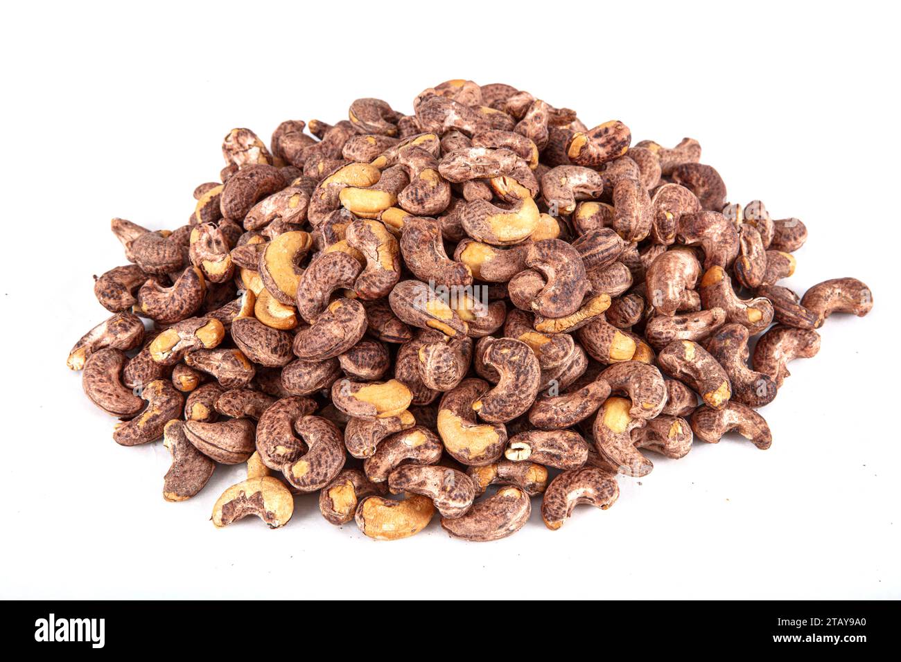 Baked Salted Cashews with Skin. Cashew nut salty roasted food ...