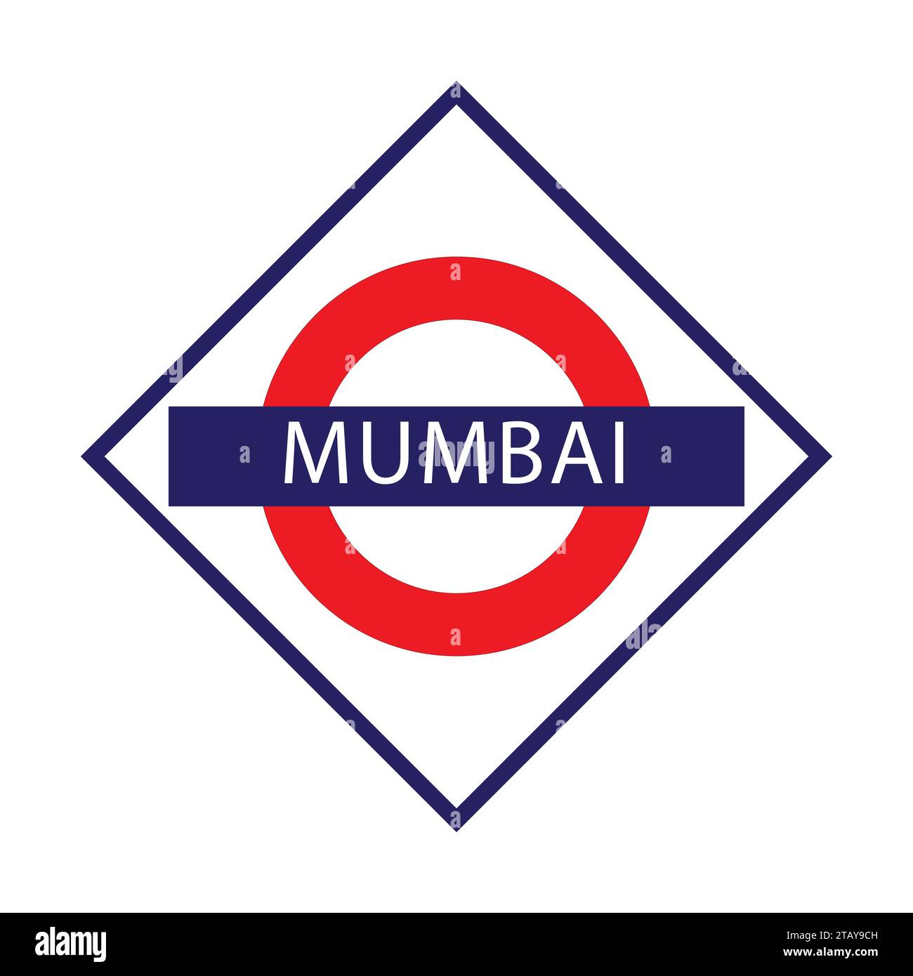Mumbai junction railways name board isolated on white Stock Vector ...