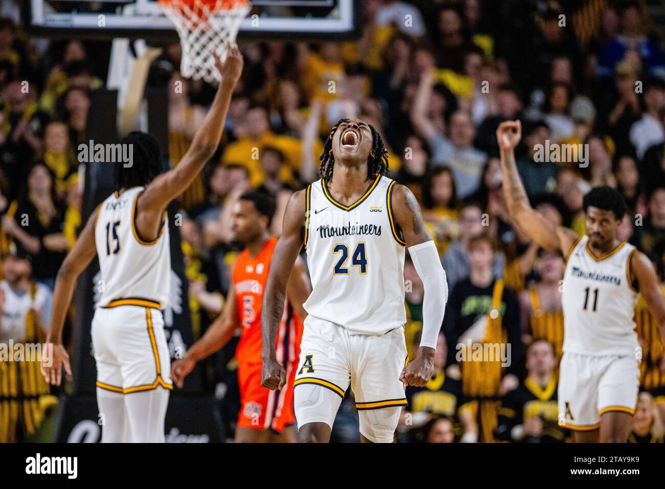 Boone, NC, USA. 3rd Dec, 2023. Appalachian State Mountaineers forward ...