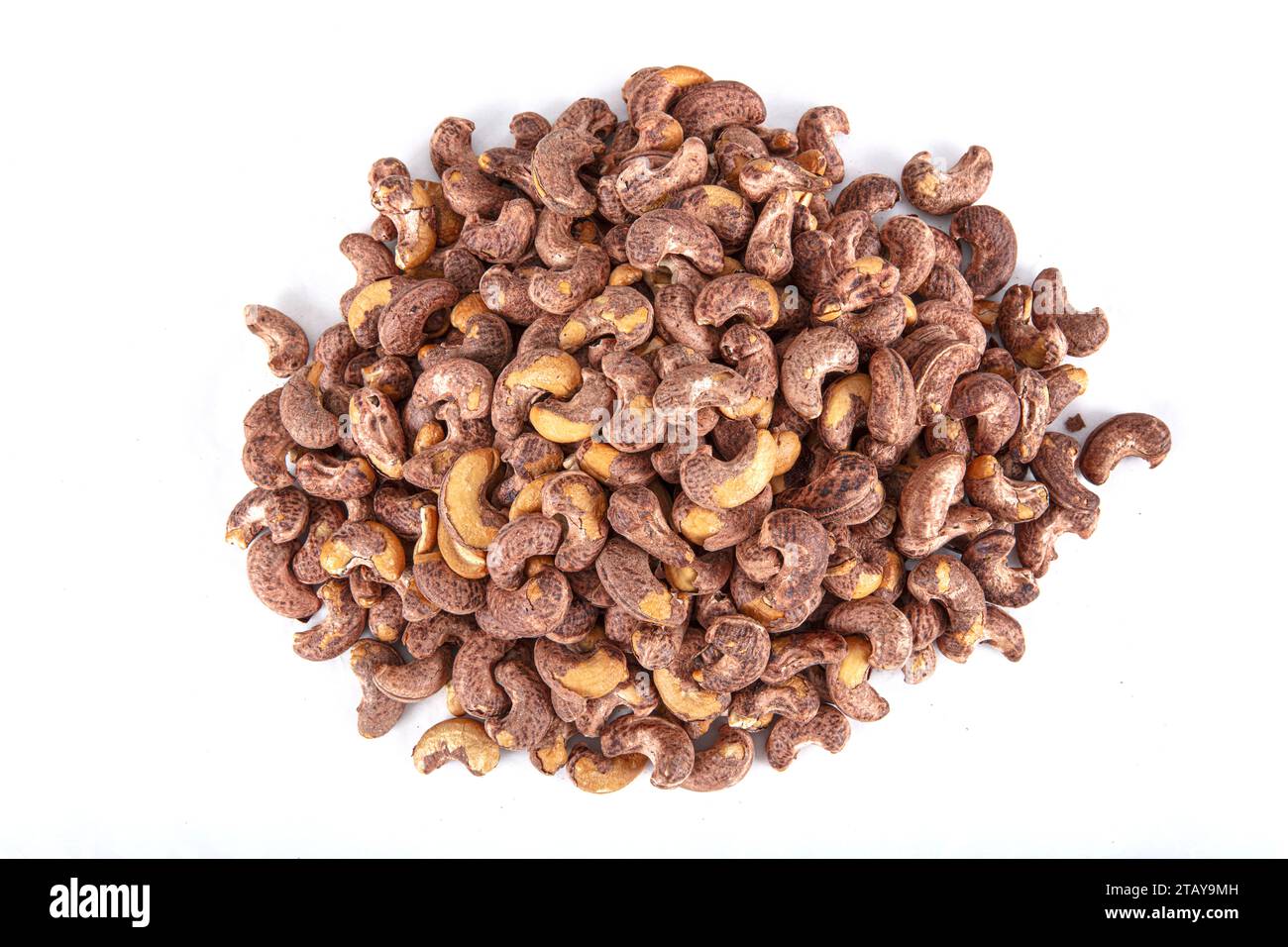 Baked Salted Cashews with Skin. Cashew nut salty roasted food ...