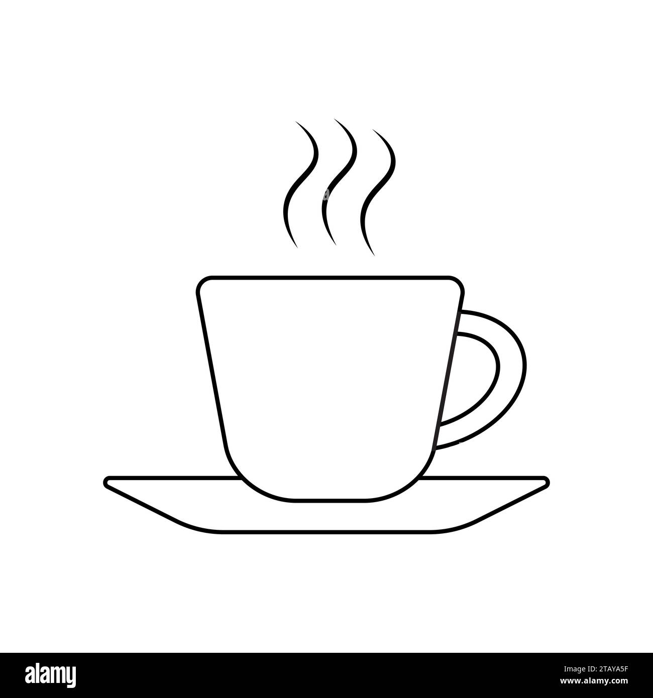 Brown cup coffee tea Stock Vector Images - Alamy