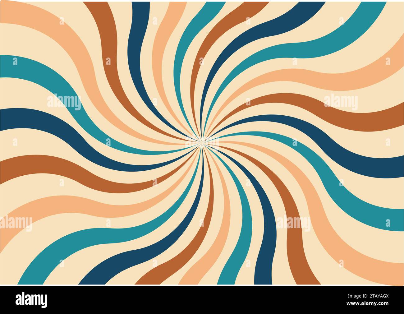 retro sun burst twist background with colourful stripes and rays vector ...