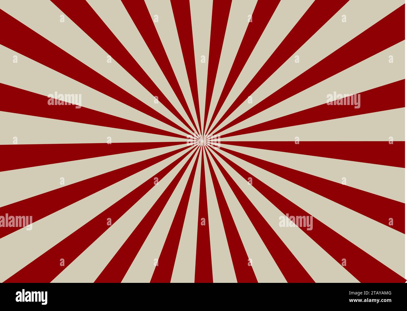 retro red sun burst background with colourful stripes and rays vector ...