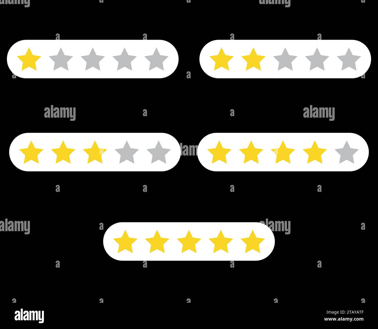 sets of 1 to 5 stars rating vector illustration Stock Vector Image & Art - Alamy