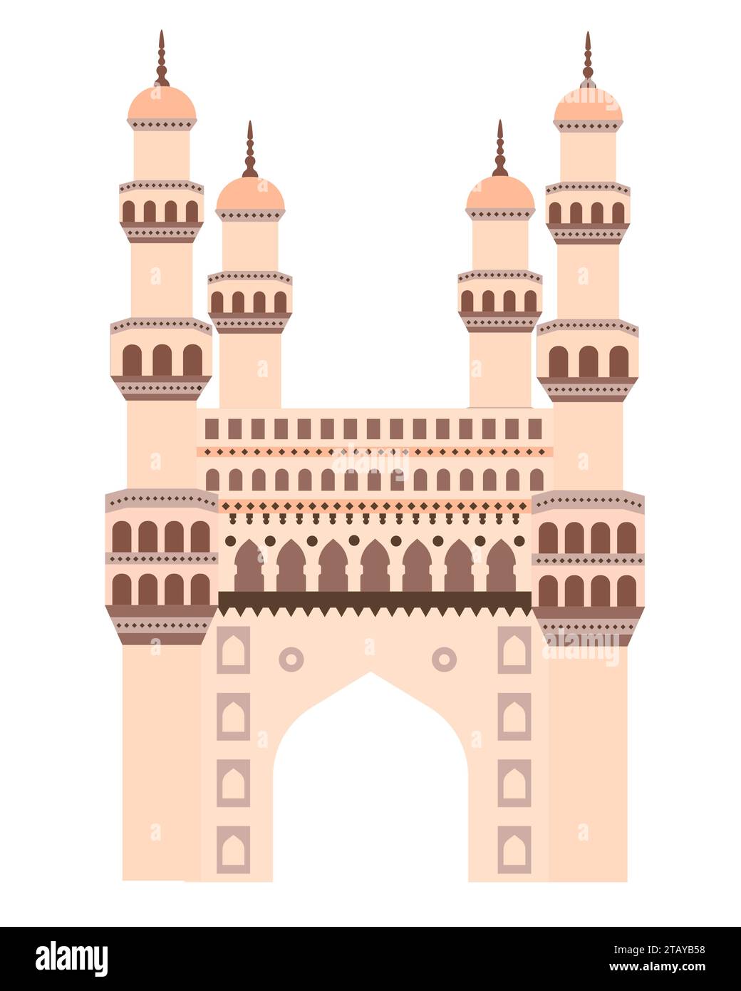 Vector ilustration of Charminar , Charminar is a mosque and monument ...