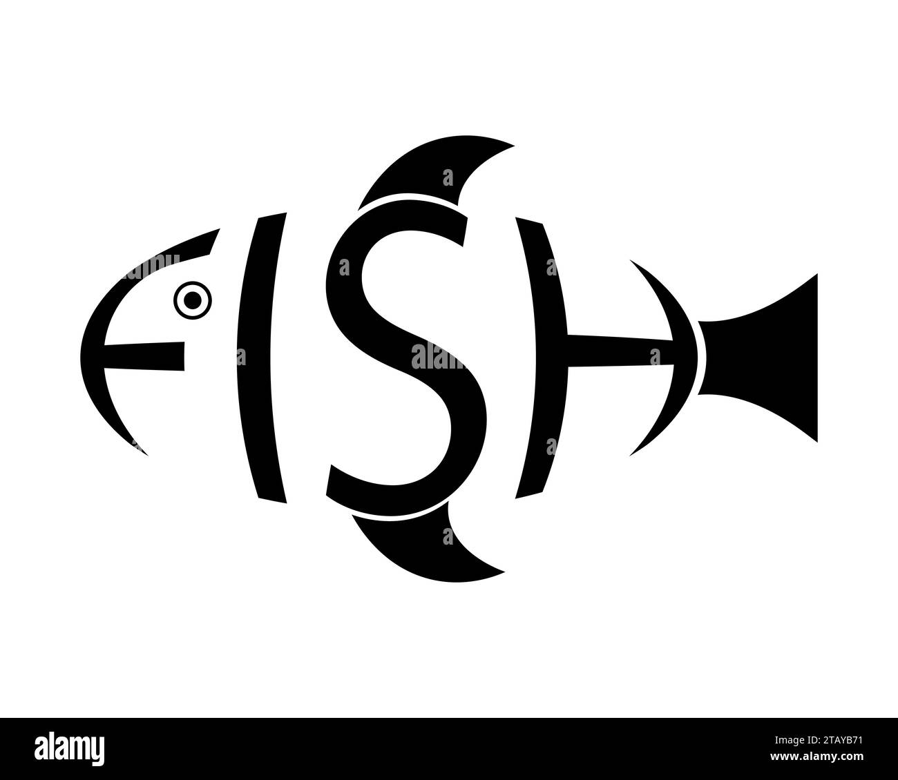 illustration of a Fish with text Stock Vector Image & Art - Alamy