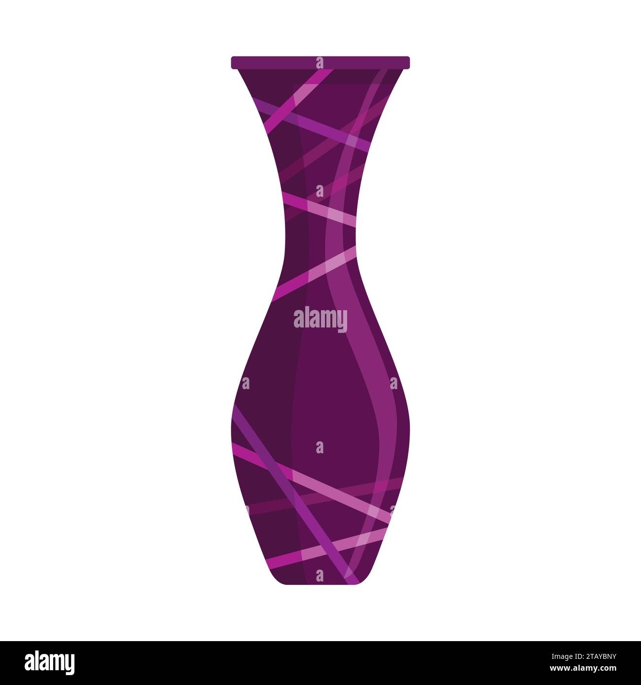 Purple Vase vector isolated on white background. Modern vase for ...